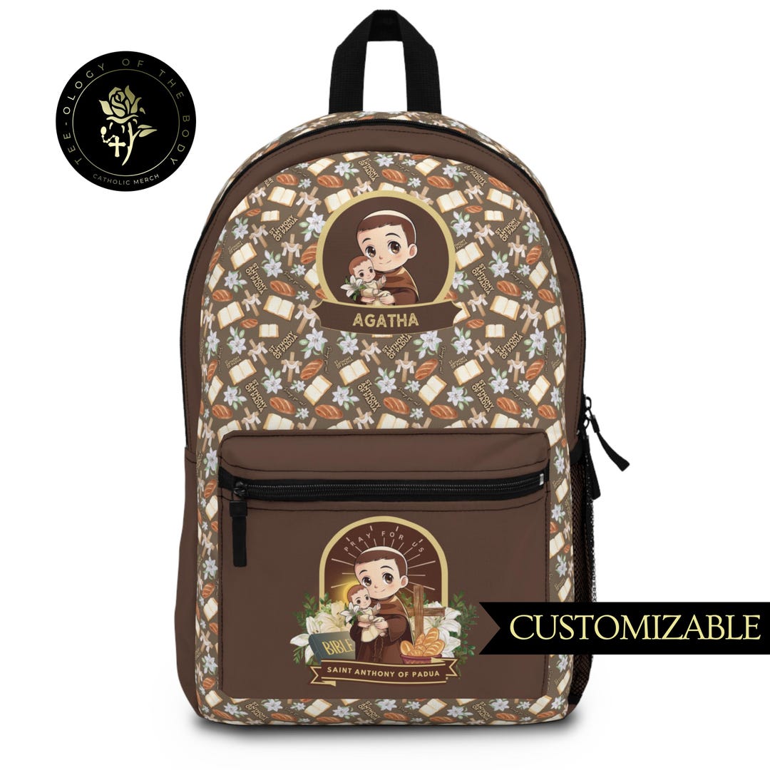CUSTOMIZABLE Saint Anthony of Padua Backpack for Kids & Adults ...