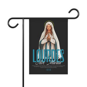 Our Lady of Lourdes Garden Banner Flag, House Banner, Marian Apparition ...