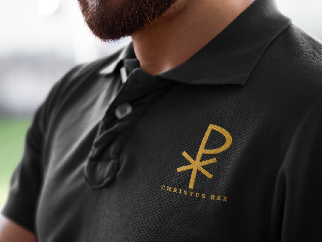 Chi Rho Polo Shirt, Christus Rex, Jesus Christ, Roman Catholic Church ...