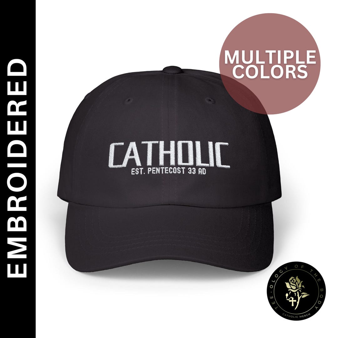 PROUD CATHOLIC Hat, Catholic Dad & Mom Hat Gift, Catholic Religious ...