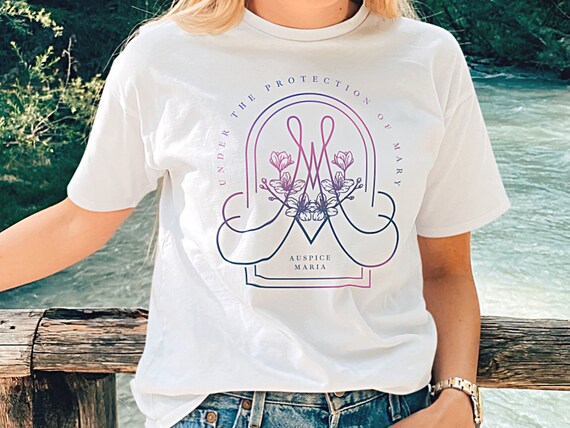 Virgin Mary Monogram Under the Protection of Mary AUSPICE | Etsy