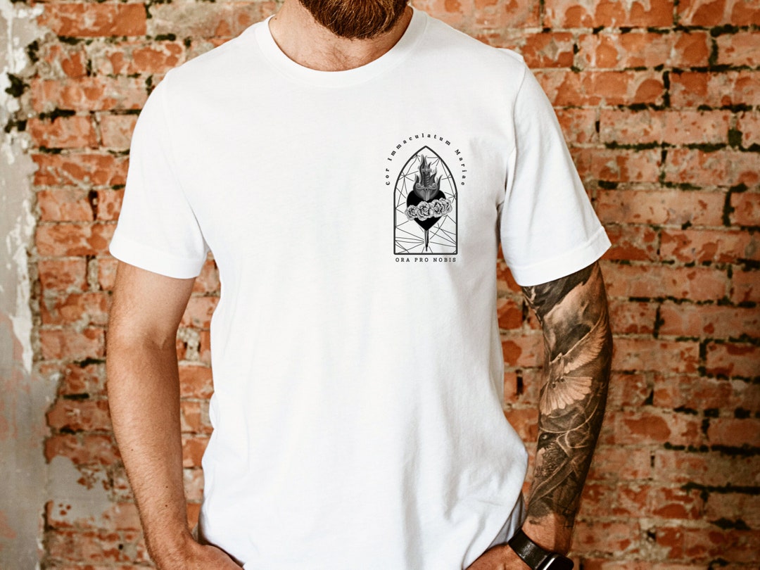 The Marian Devotion T-shirt, Immaculate Heart of Mary X She Shall Crush ...