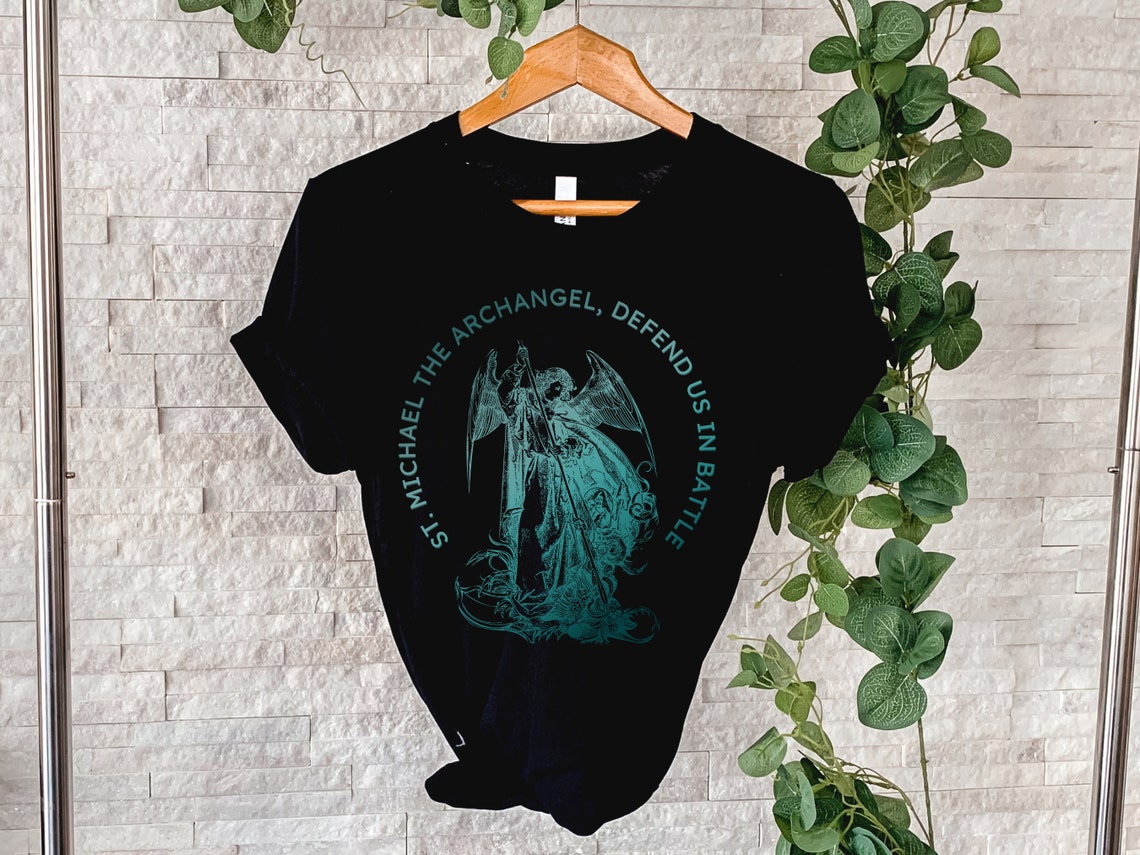 Saint Michael the Archangel T-shirt - Saint Michael Prayer, Catholic ...