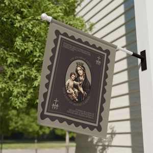 Brown Scapular Inspired Banner, the Promise From Our Lady of Mount ...