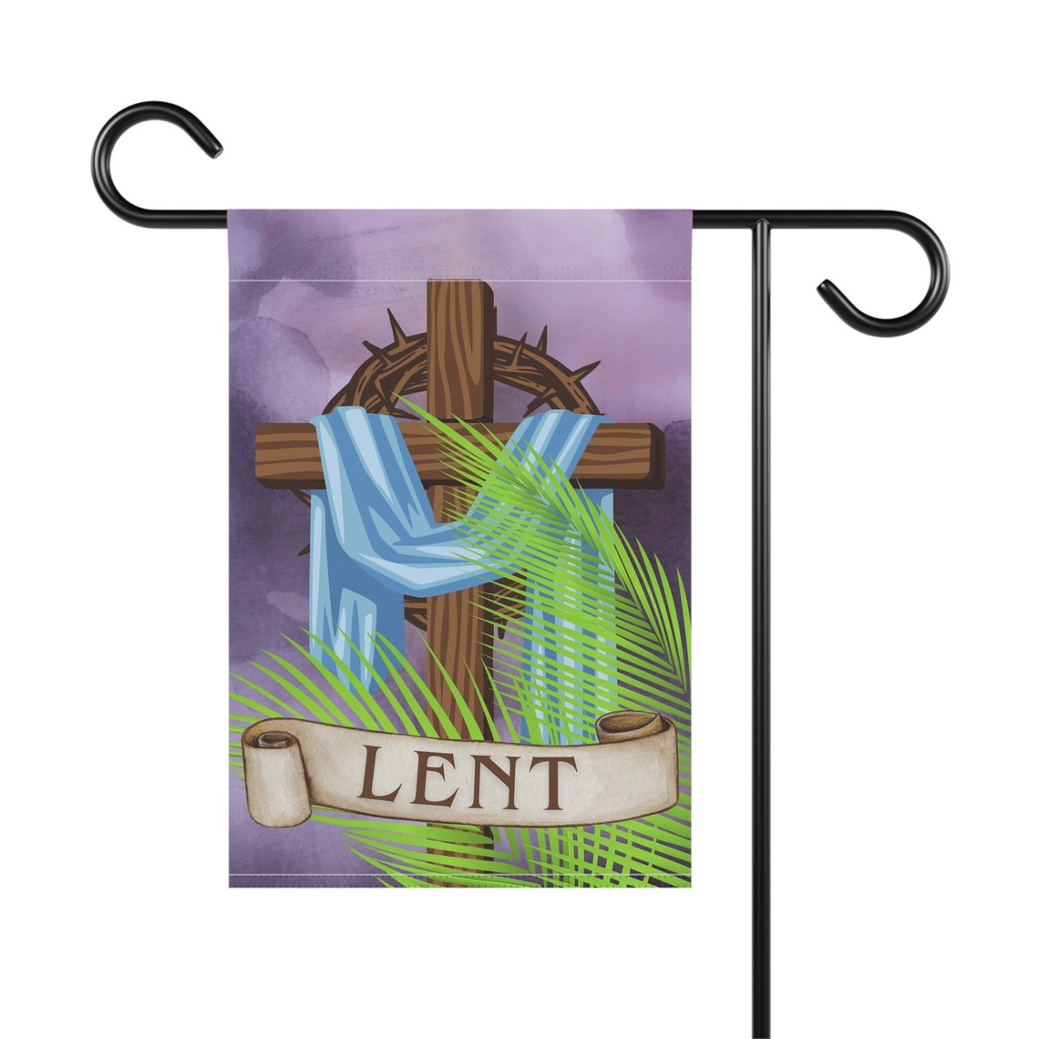 Lent House Banner Garden Flags, Catholic Lenten Banners, Ash Wednesday ...