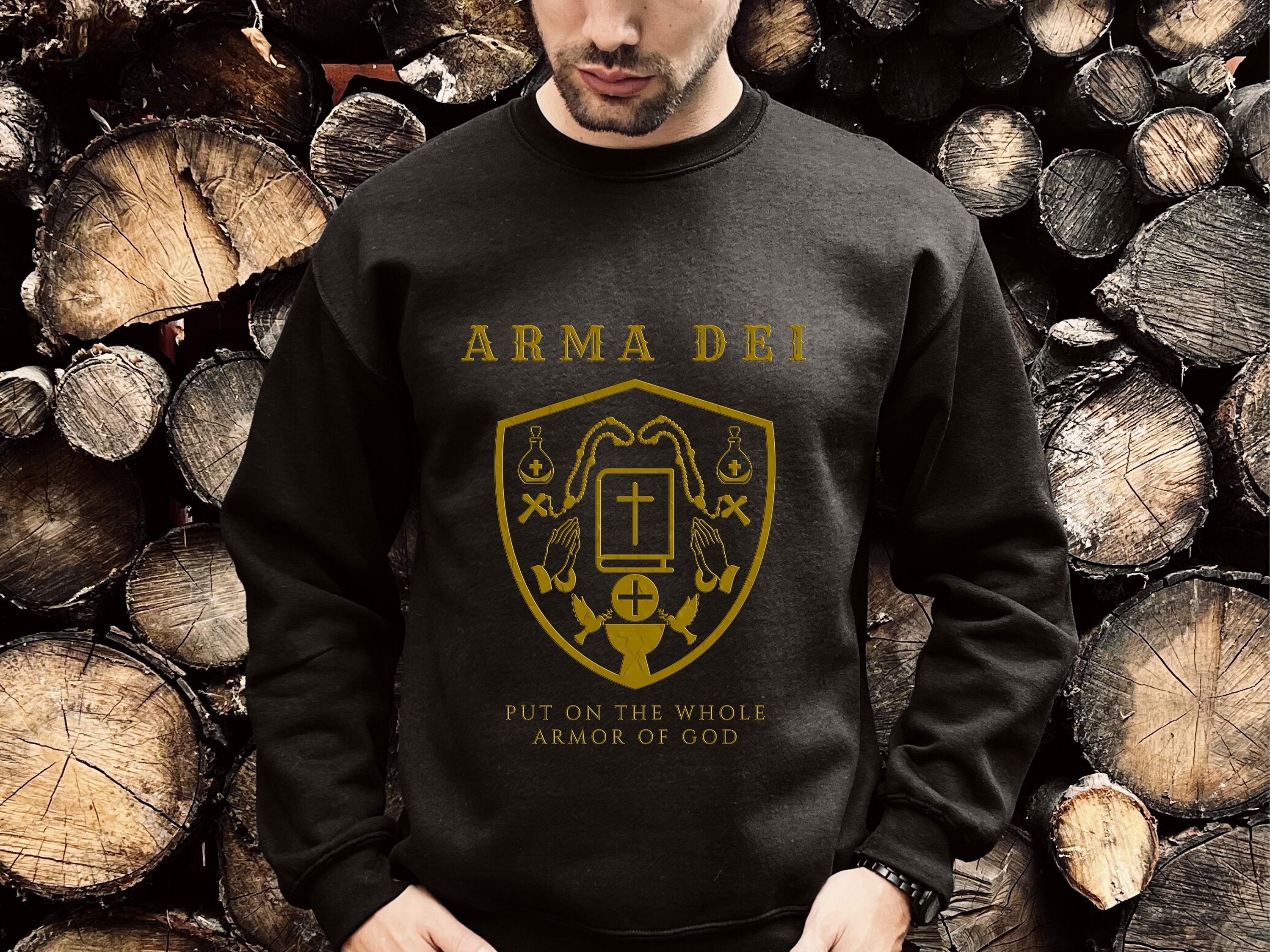 ARMA DEI Sweater - Put on the Whole Armor of God | Catholic Apparel ...