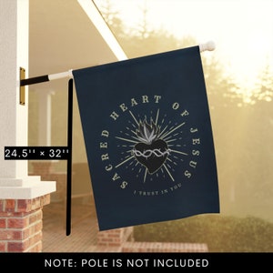 Sacred Heart of Jesus Garden Banner & House Flag, Most Sacred Heart of ...