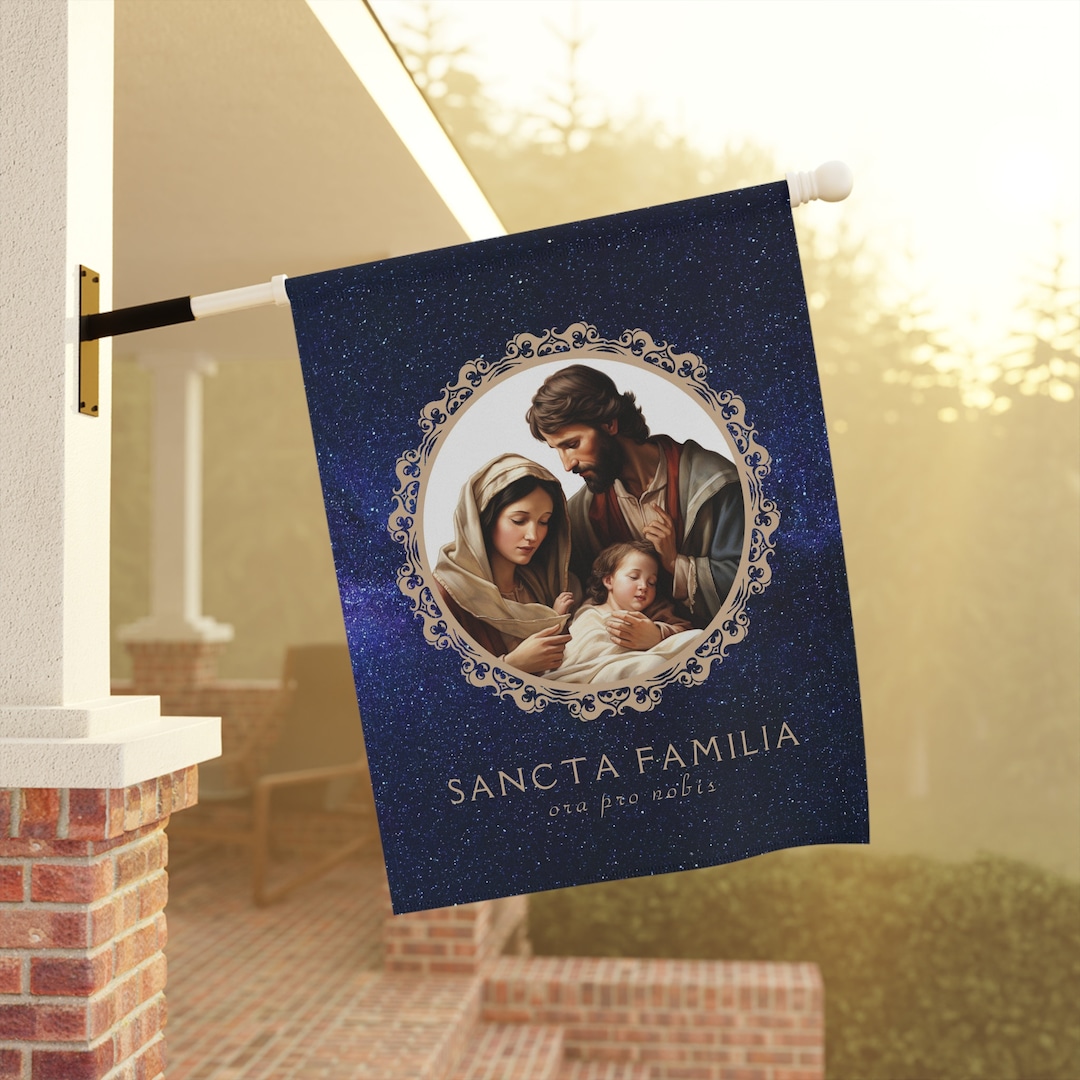 Holy Family Flag, Sancta Family, Jesus Mary and Joseph Flag/banner ...