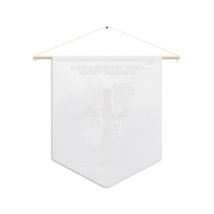 Purple Lenten Pennant, House Banner, Christ Crucified, Lenten Season ...