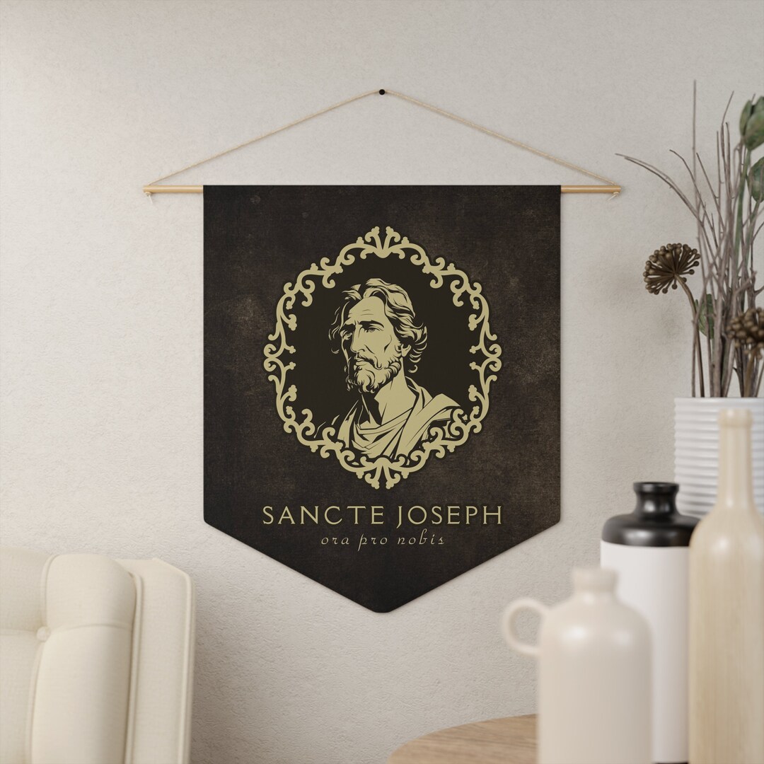 Saint Joseph House Pennant Banner, Devotion to Saint Joseph, Sancte ...