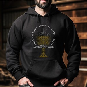 Most Precious Blood of Christ Prayer Hoodie, Catholic Devotion Apparel ...