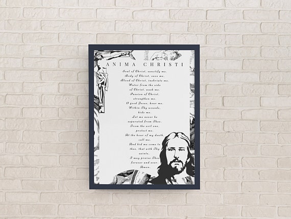 ANIMA CHRISTI Catholic Classic Prayer Catholic Wallart - Etsy