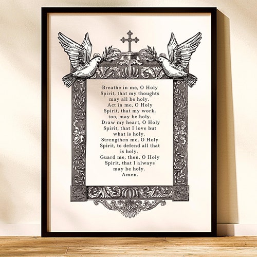 Saint Augustine's Prayer to the Holy Spirit St Augustine - Etsy