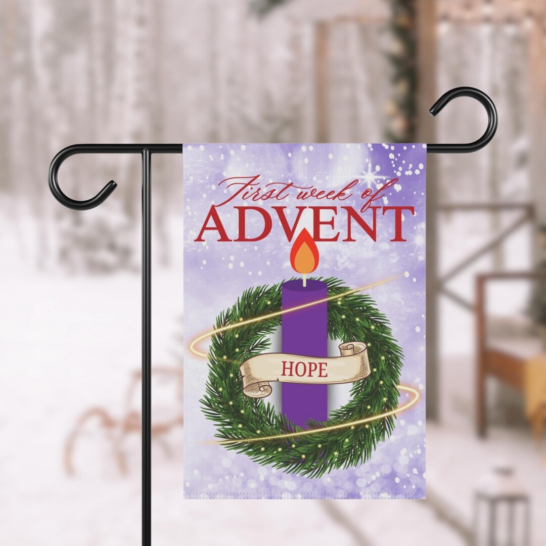 Advent Banner Set: Catholic Christmas Home Decor, Hope Peace Love Joy ...