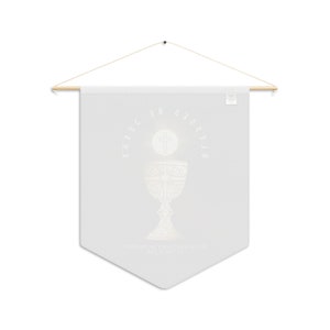Eucharistic Devotion Pennant Banner, Blessed Be Jesus in the Most Holy ...