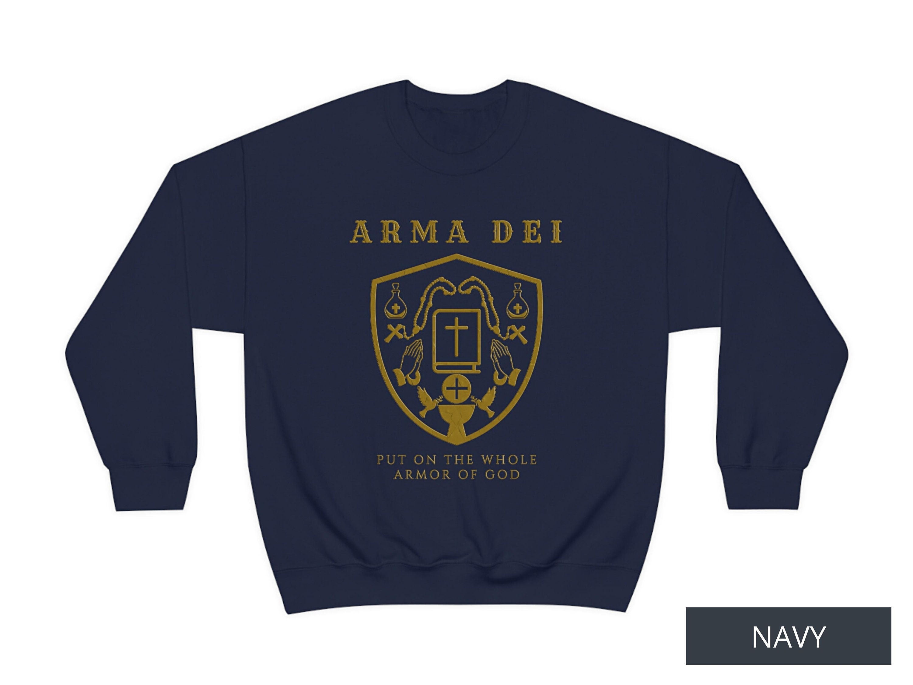 ARMA DEI Sweater - Put on the Whole Armor of God | Catholic Apparel ...
