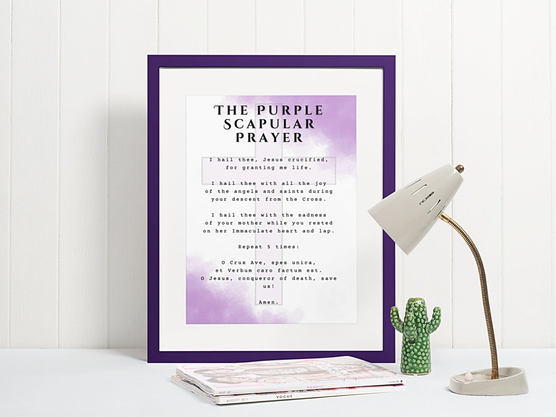 Catholic Purple Scapular Prayer Printable - Digital Download - Etsy