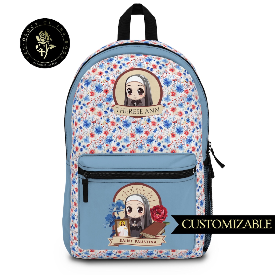 CUSTOMIZABLE Saint Faustina Kowalska Backpack for Kids & Adults, Divine ...