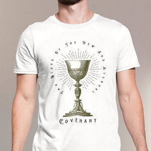 Catholic Shirt for Men, Precious Blood of Jesus, New Covenant Tee - Etsy