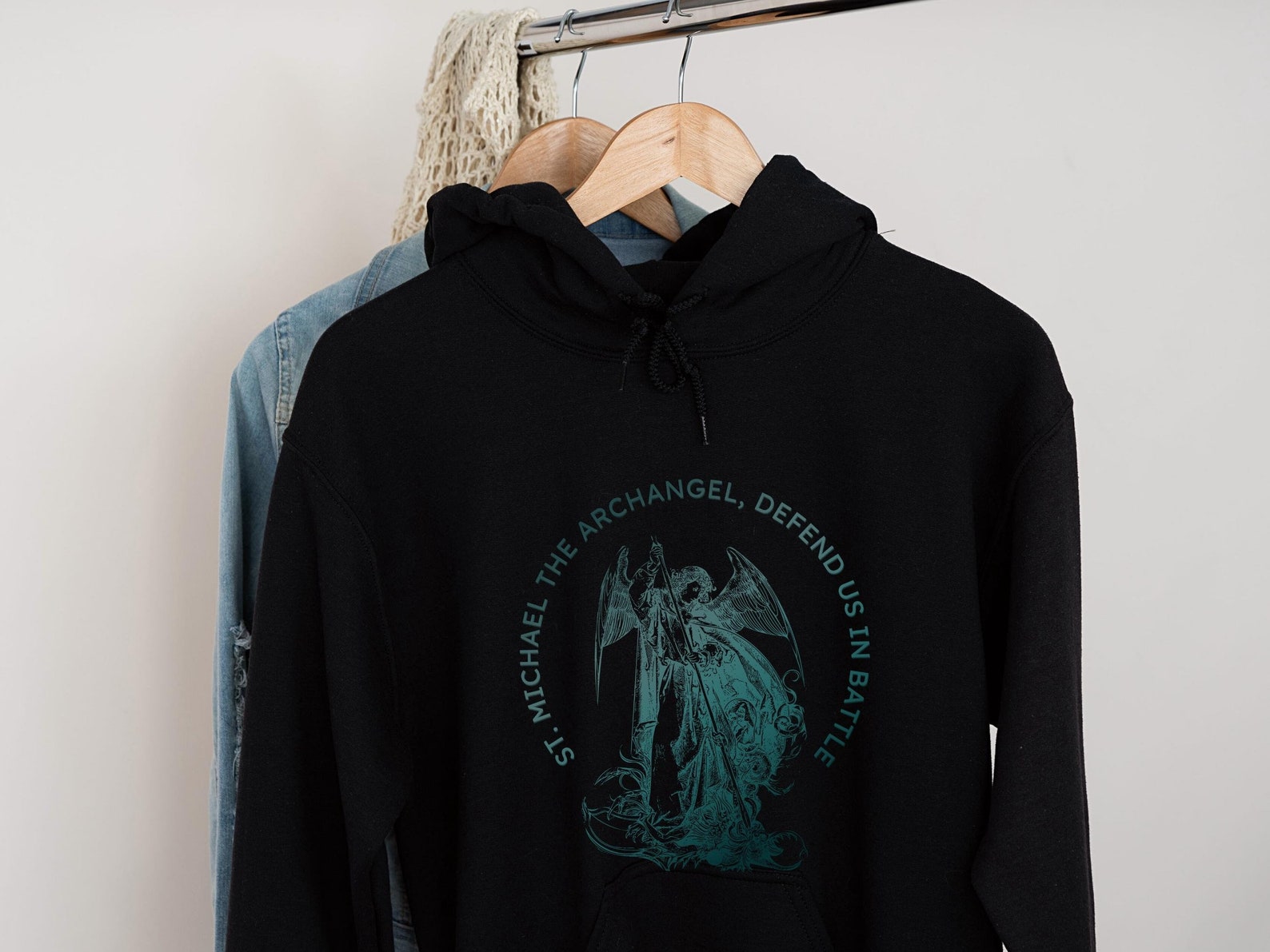 Saint Michael the Archangel Hoodie Saint Michael Prayer - Etsy