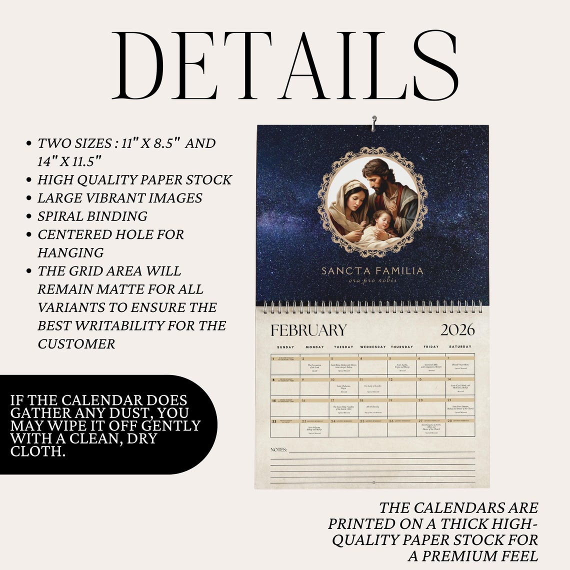 2026 Liturgical Calendar: Catholic Feast Days, Church Year Planner - Etsy