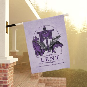 LENT Banner/flag, Season of Fasting, Self-denial, Prayer and Repentance ...
