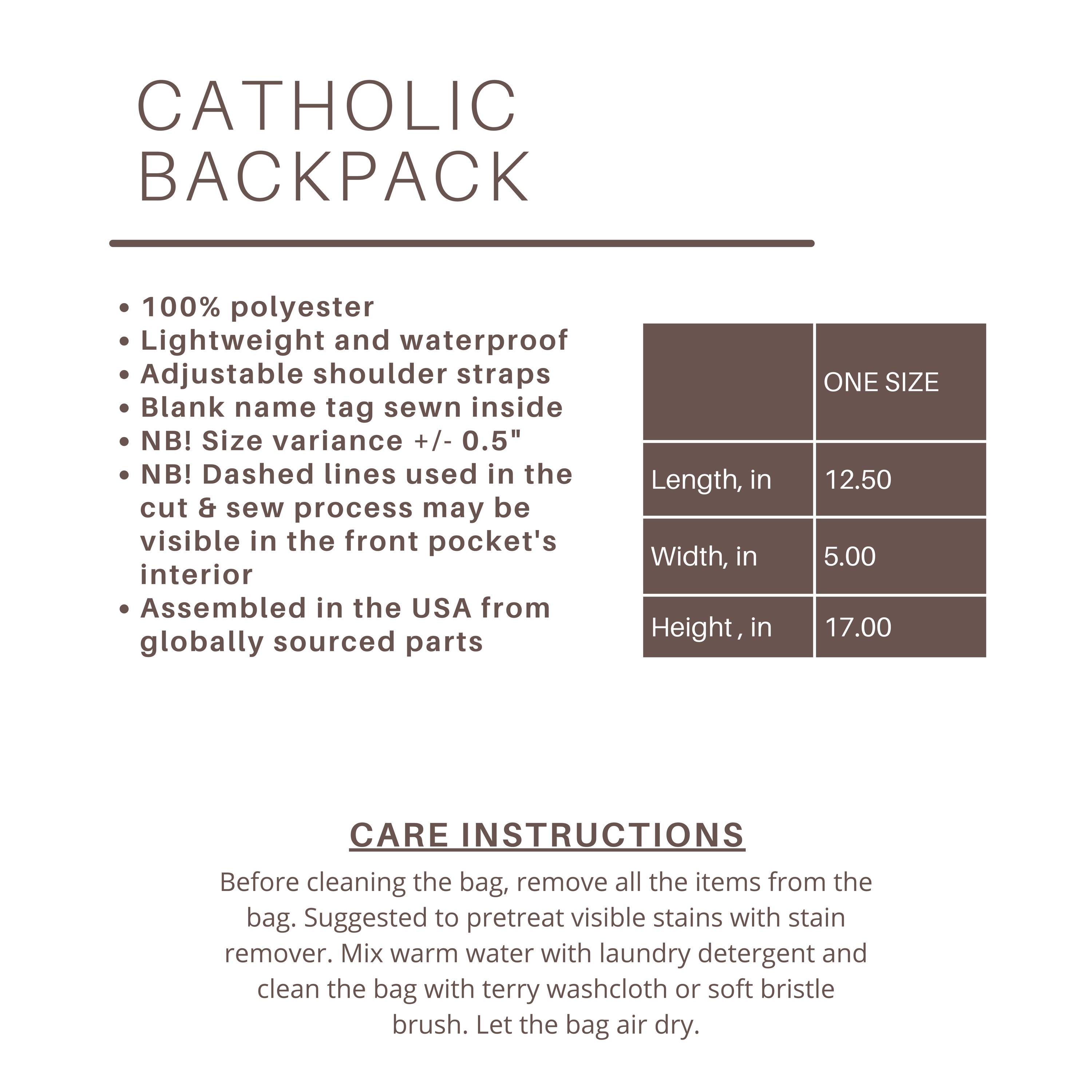 CUSTOMIZABLE Saint Faustina Kowalska Backpack for Kids & Adults, Divine ...