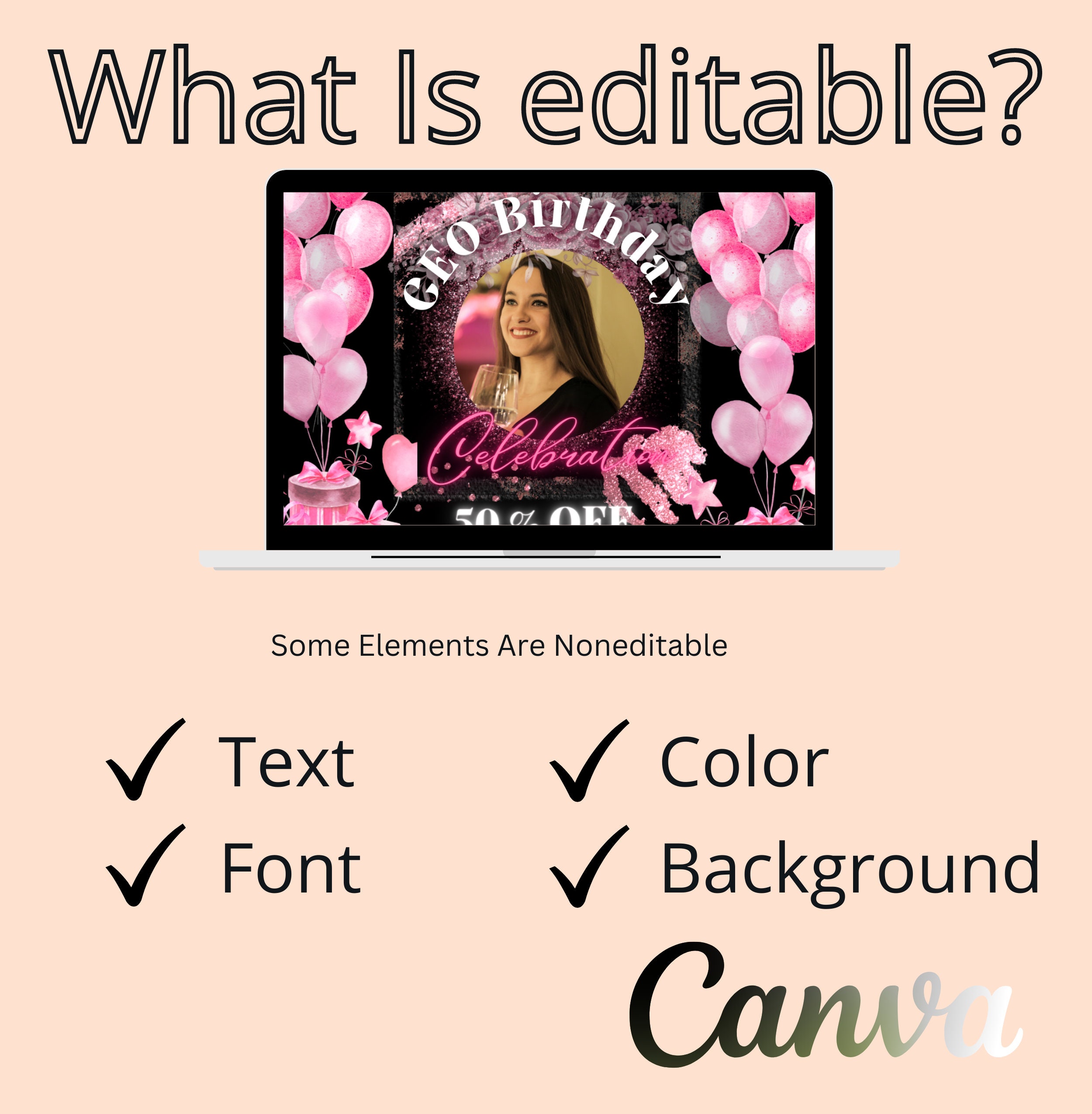 Editable CEO Birthday Flyer Business Flyer Birthday Sale - Etsy