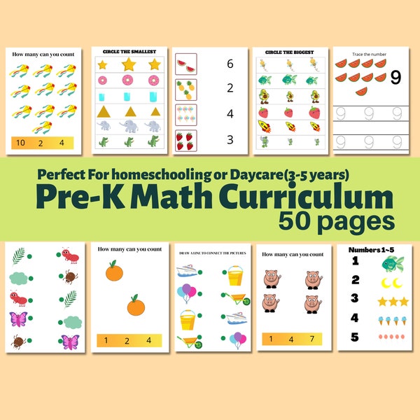 Preschool Worksheets - Etsy