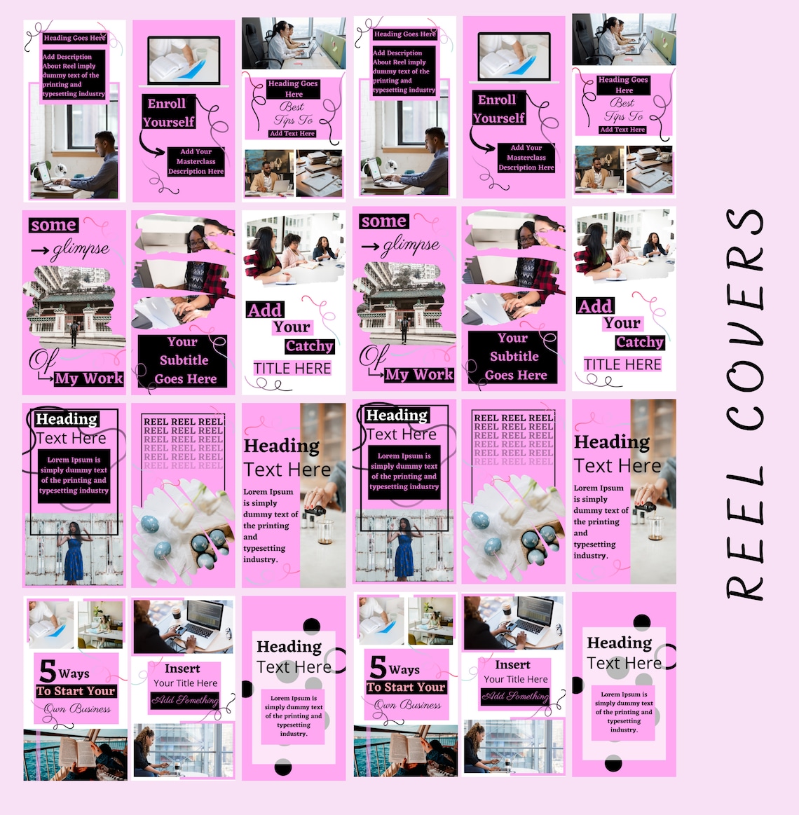 40 Instagram Reels Reel Cover Template Canva Reel Canva - Etsy