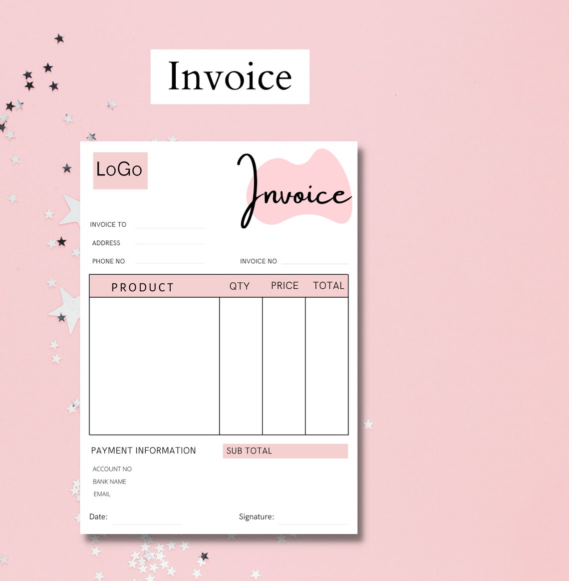 Business Invoice Template business Receipt Template Printable and ...