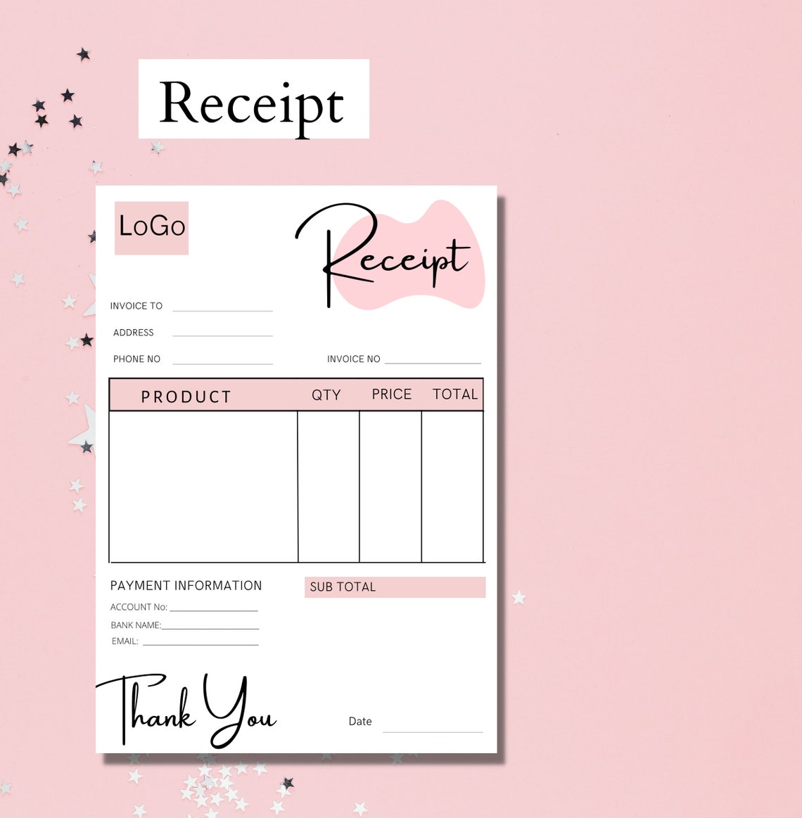 Business Invoice Template business Receipt Template Printable and ...