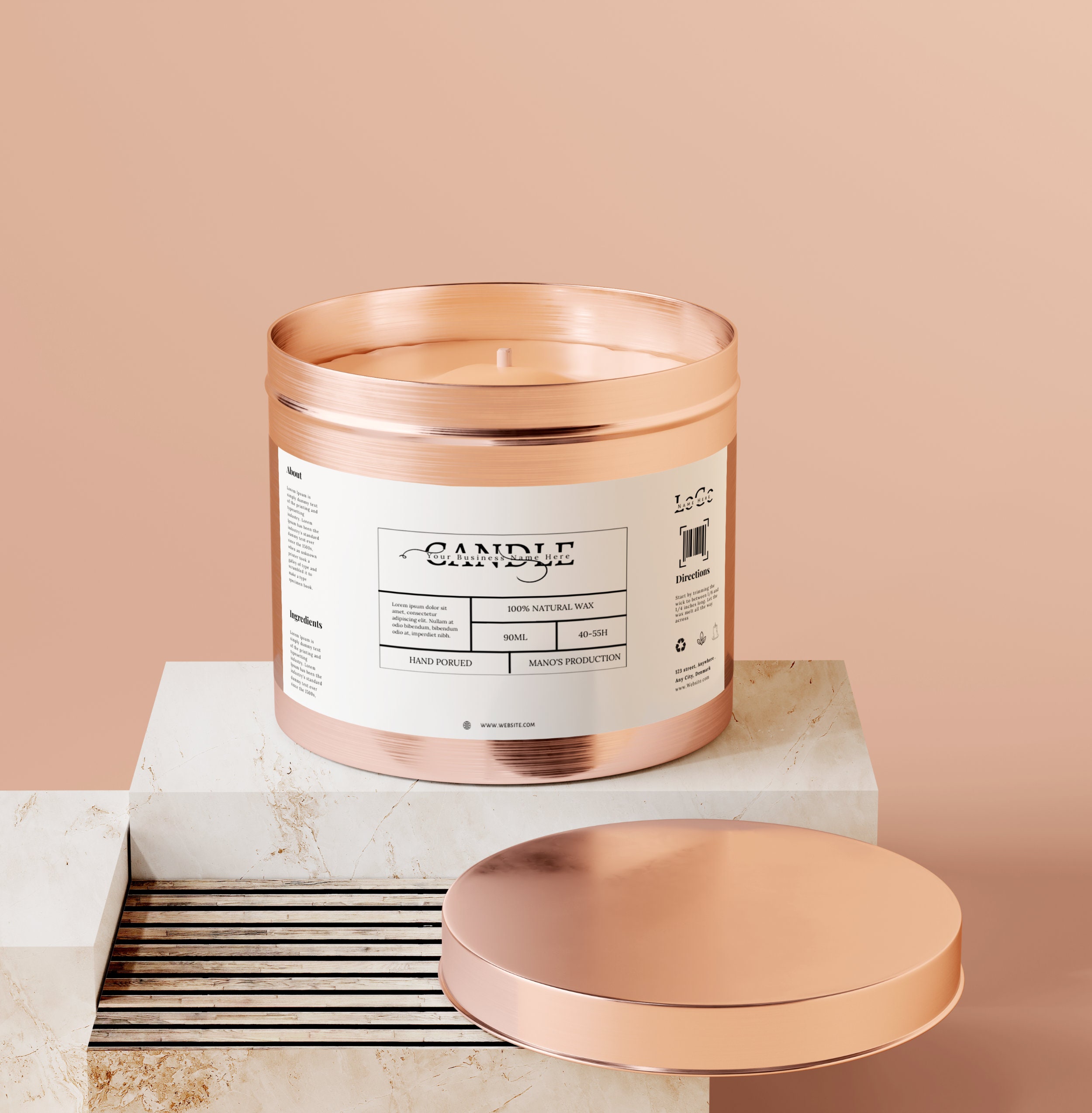 Candle Label Template Luxury Candle Label Template Canva Candle ...