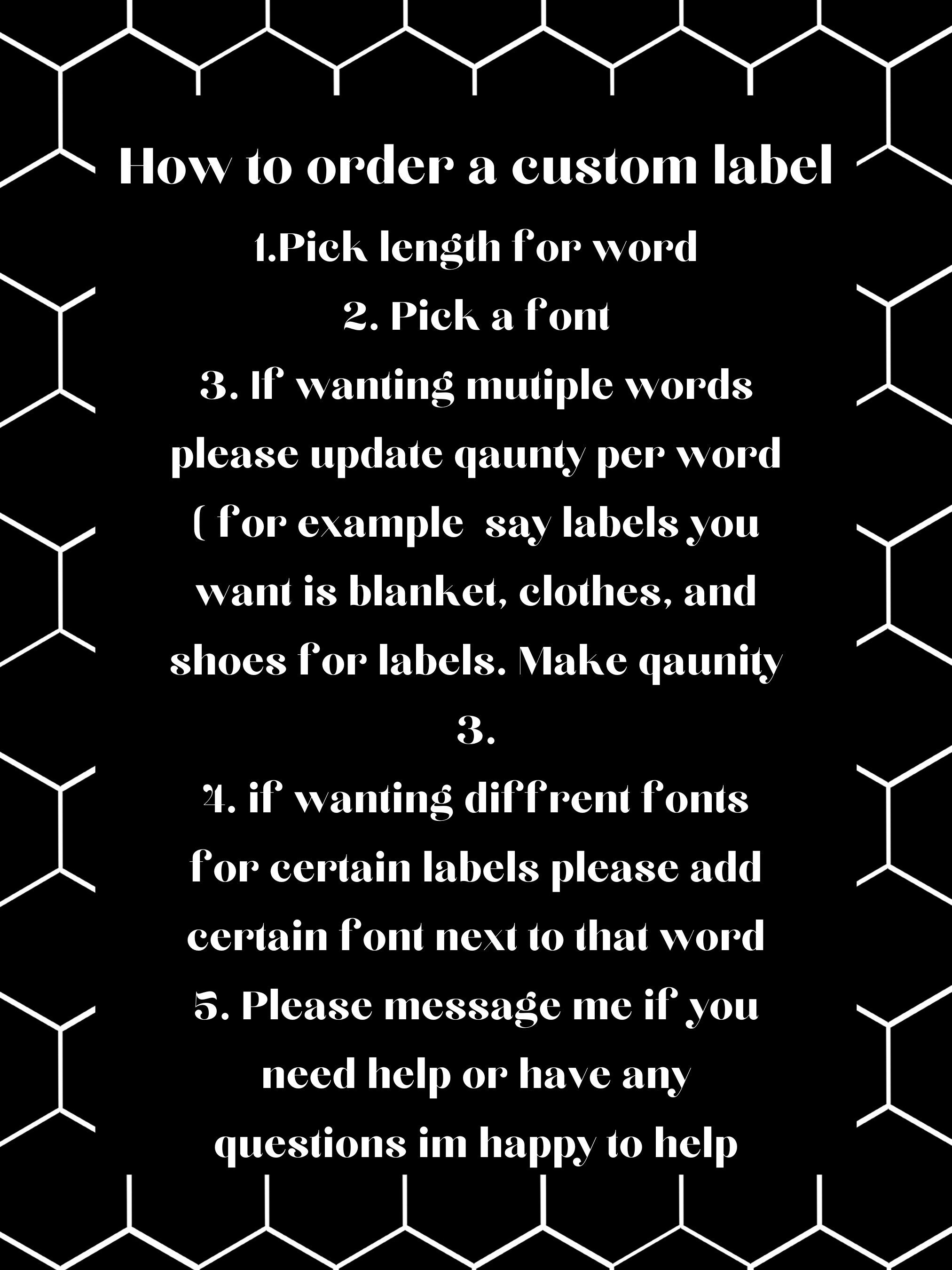 Garage Storage Labels Organized Storage Custom Labels - Etsy