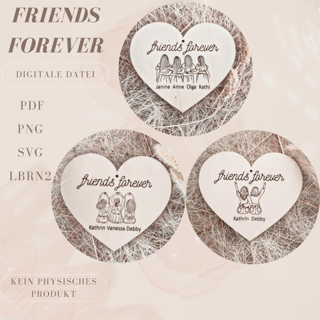 Laser Cut File Friends Forever Laser File Friends Laser File Freunde ...