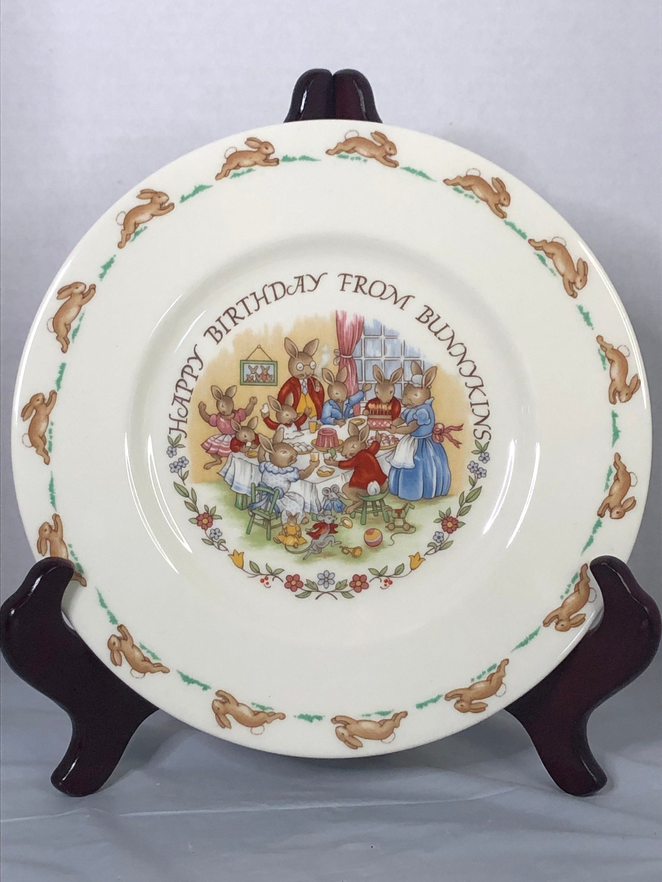 Bunnykins Happy Birthday Plate - Etsy
