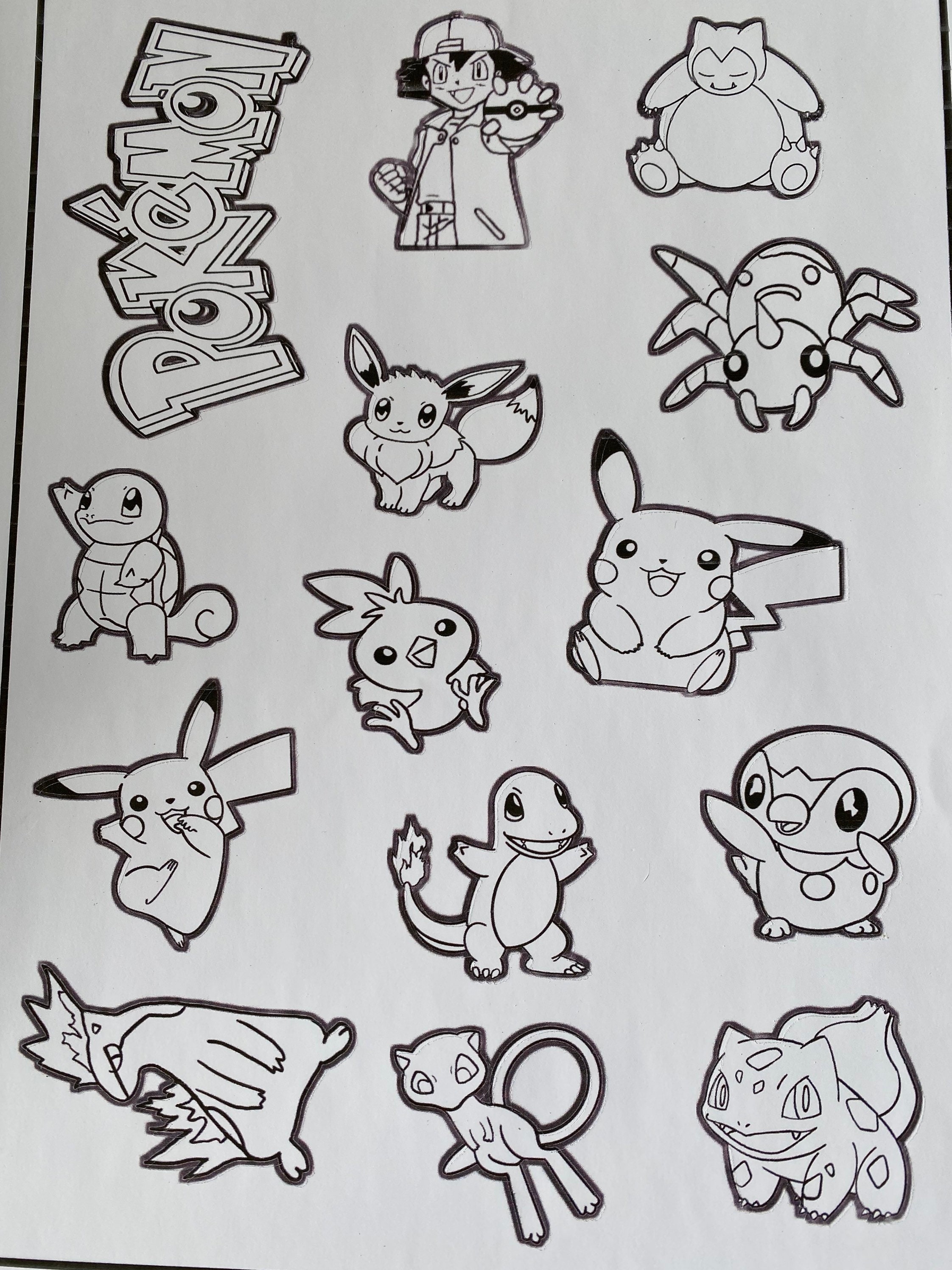 Printable Pokemon Stickers