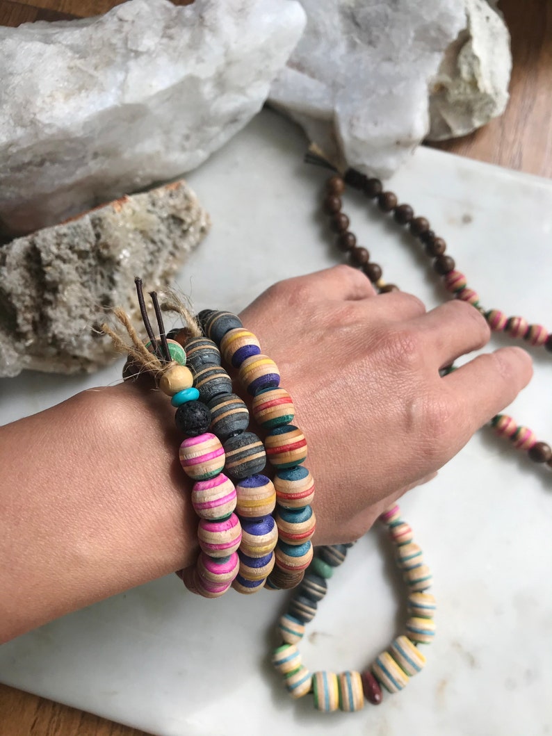 Shapeshifter Skateboard Bead and Gemstone Bracelets Choose Style - Etsy