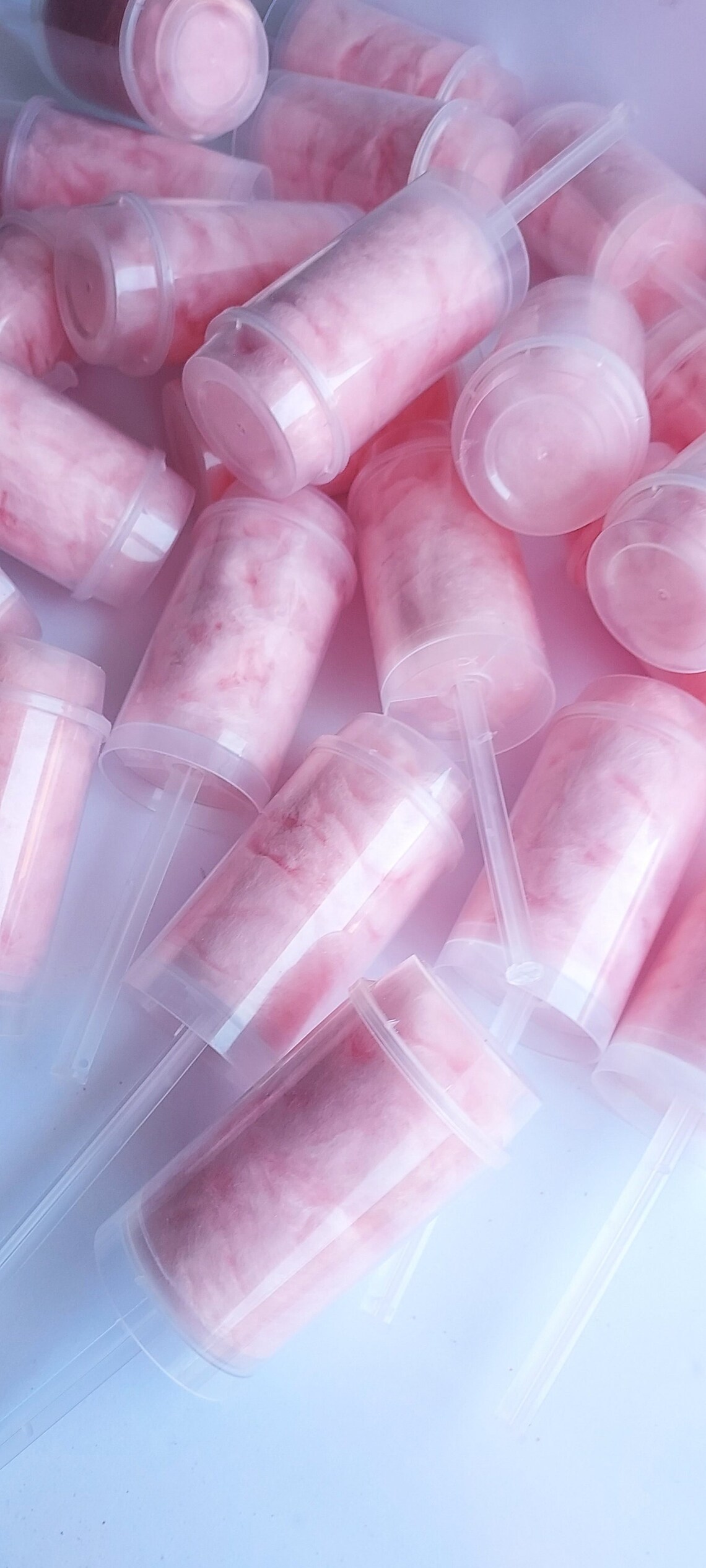 12 Sugarpops Cotton Candy Push Pops in PINK (vanilla) | Birthday ...