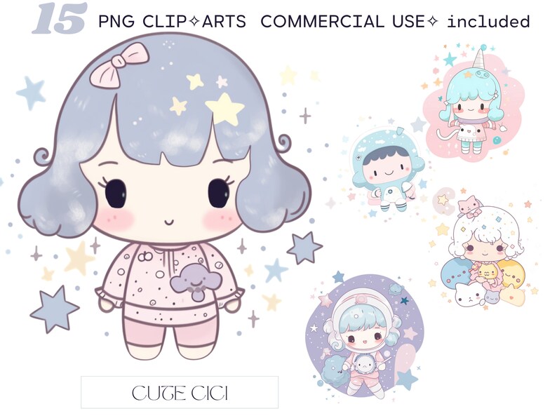 Cute Girls Cliparts Png With Commercial Use for - Etsy