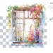 Windows Spring Watercolour Cliparts, Flowers Illustration, PNG Instant ...
