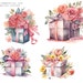 Gift Boxes Watercolour Floral Clip-arts Spring Flowers Gift - Etsy