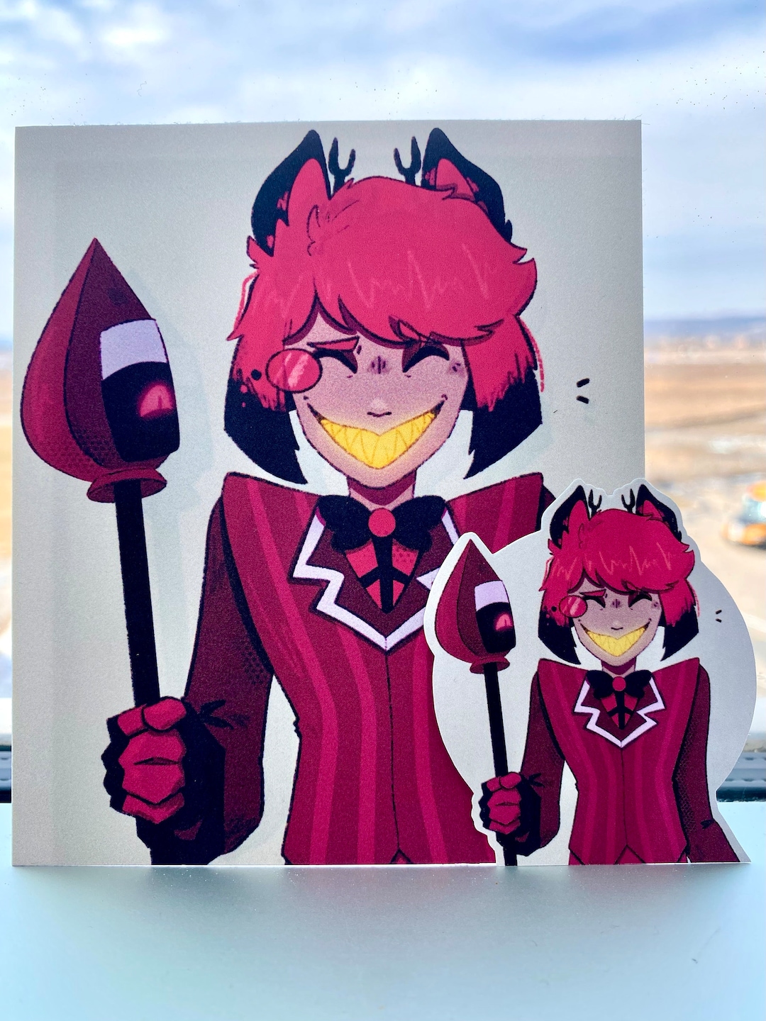 Laughing Alastor Print and Sticker // Hazbin Hotel // Small - Etsy