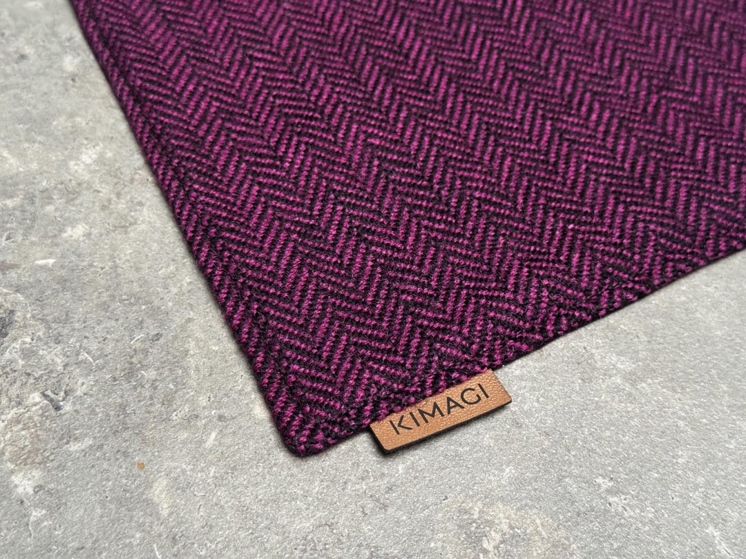 EDC Hank - German Tweed "herringbone Black/purple", Handkerchief ...