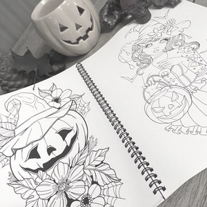Halloween Tattoo Designs Colouring Book. A4 Pages. Wire Bound Book. 28 ...