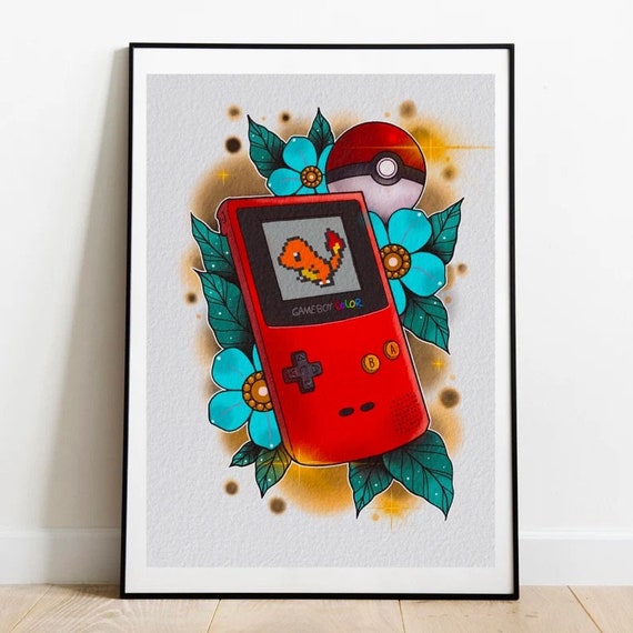 Retro Pokemon Prints. Pixel Art. Gameboy Prints. | Etsy
