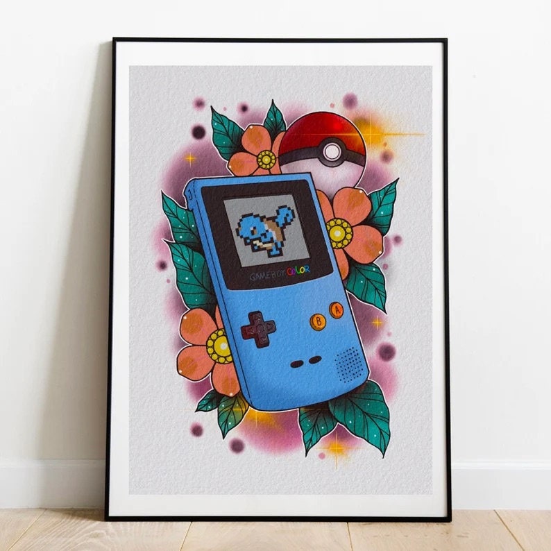 Retro Pokemon Prints. Pixel Art. Gameboy Prints. - Etsy