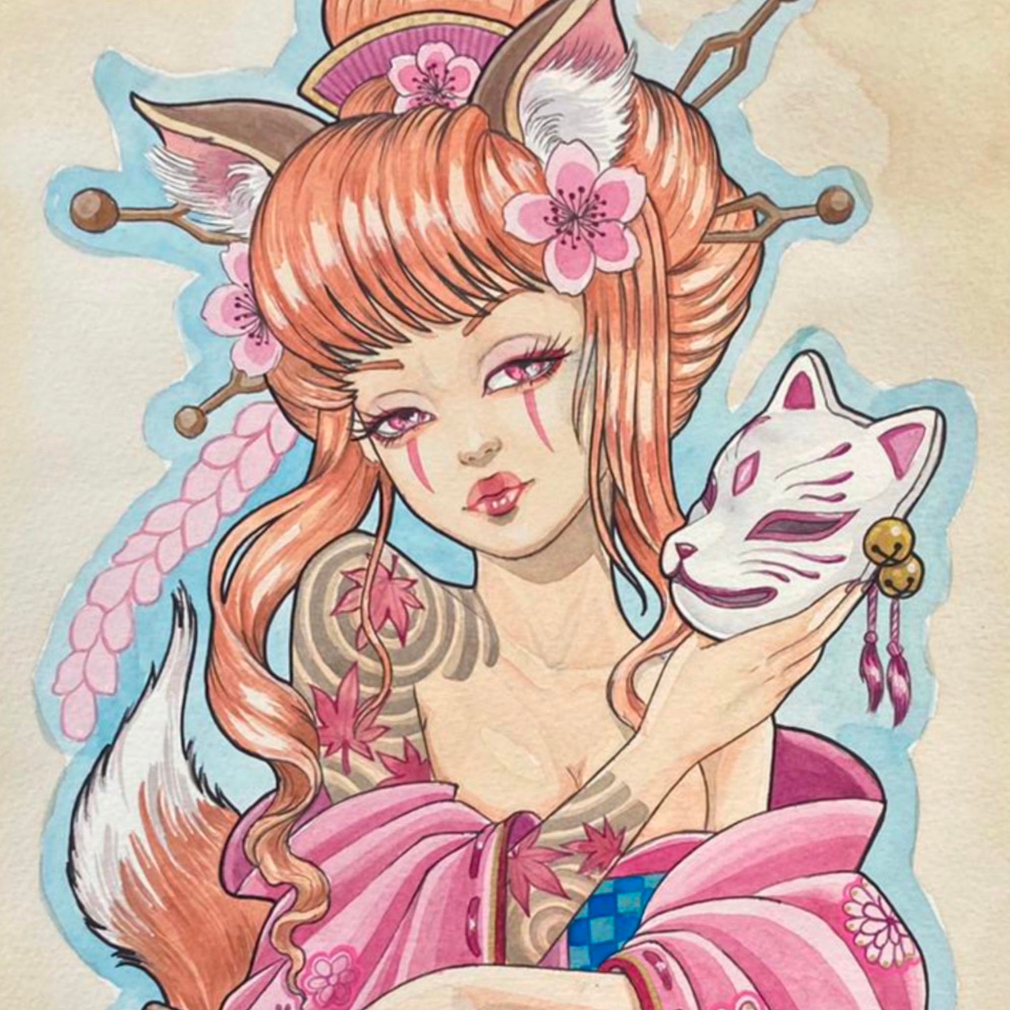 Kitsune Fox Demon Girl