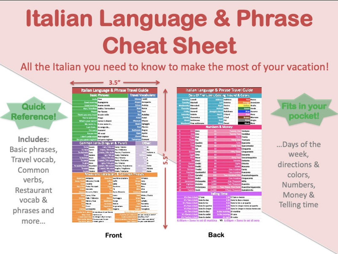 Italy Language & Phrase Travel Guide: A Guide to Navigating Your ...