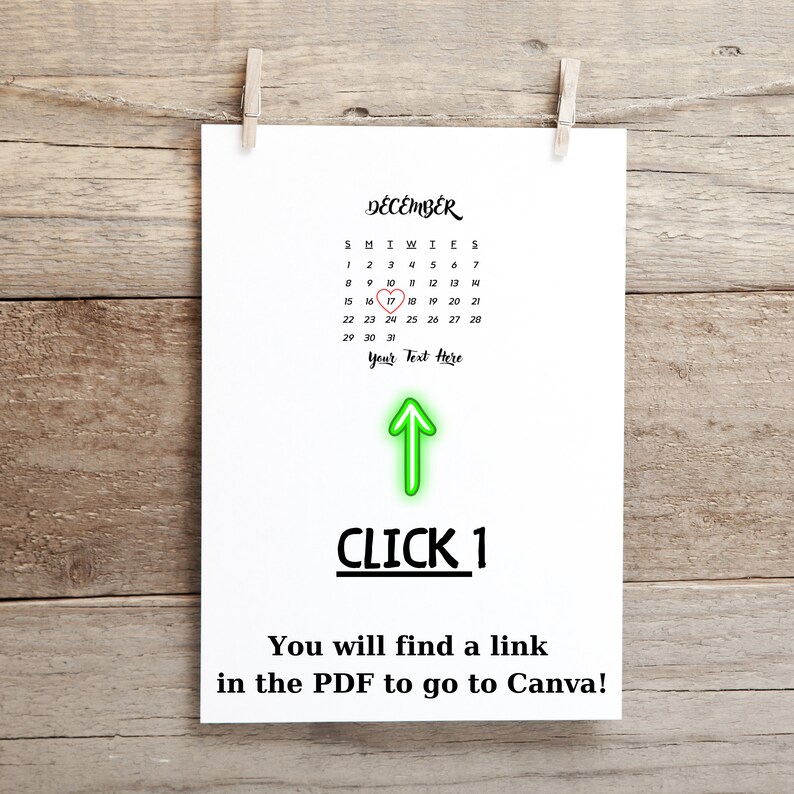 Plantilla de calendario Burn Away Cake Topper 2024, Decoración de ...